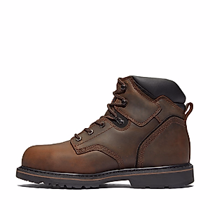 Timberland PRO mens Pit 6 Inch Steel Safety Toe Industrial Work Boot,Color: Brown/Brown, 9.5 US