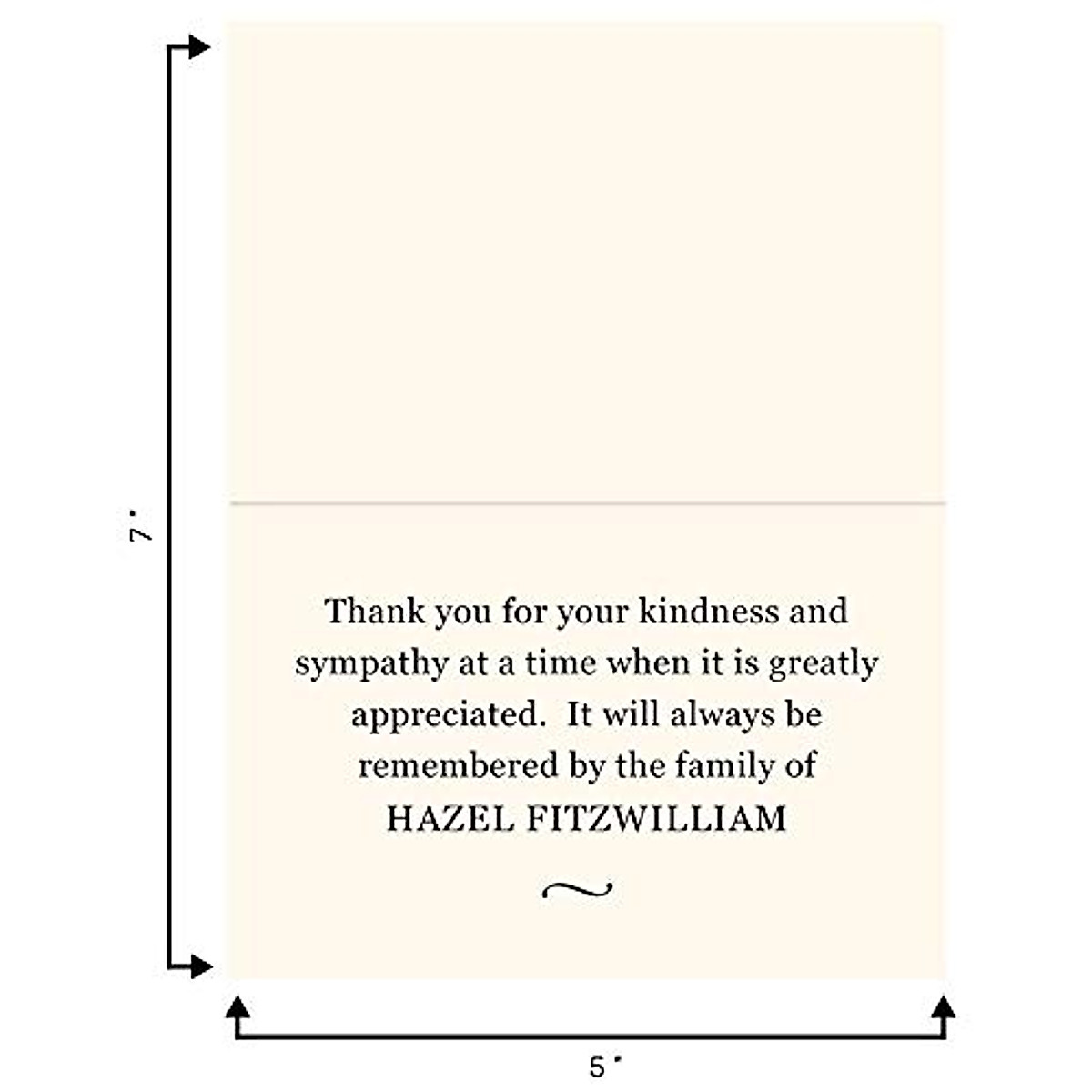 MPC Brands Customized Personalized Funeral Bereavement Thank You Cards With Envelopes - Set of 50 (Custom Lily)