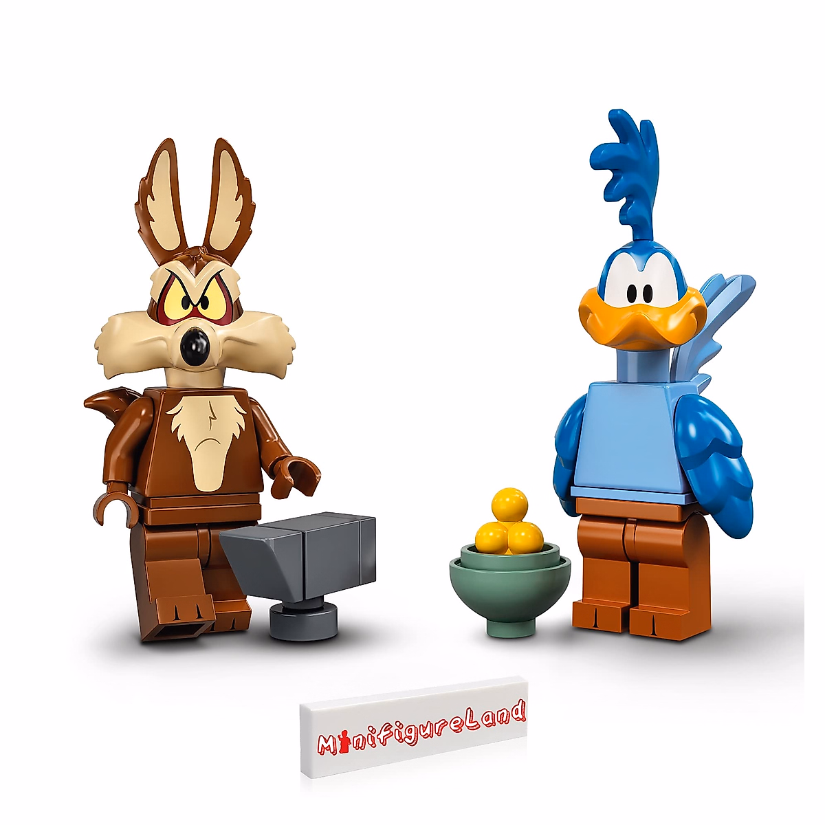 LEGO Looney Tunes Minifigures Series 71030 - Road Runner and Wile E. Coyote Combo (with Minifigureland Tile)