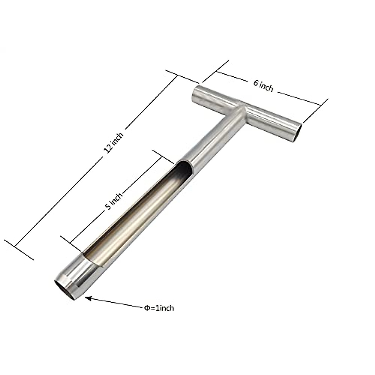 Soil Sample Probe 12 Inch with Reusable Soil Sampler Bags,Stainless Steel T-Style Handle Soil Test Kit,Soil Probe Rod for Soil Sampling Plant Care/Agriculture/Garden/Farm/Golf Course (12”S/T-Style)