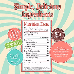 Wäbry Organic Rose Syrup – 16.4oz (468g), Natural Coffee Syrup, Perfect for Lattes, Tea, Shaved Ice and Soda, Vegan Friendly, Non-GMO, Dye-Free Snow Cone Syrup – BPA-Free Plastic Bottle…