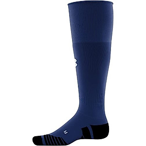Under Armour Adult Soccer Over-The-Calf Socks, 1-Pair, Midnight Navy/Graphite/White, Large