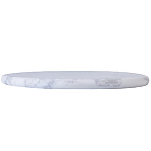 ACKEIVTO Round Marble Cutting Board Plates White 9.8IN Stone Tray Cheese Services Minimalist Round Marble Charcuteri