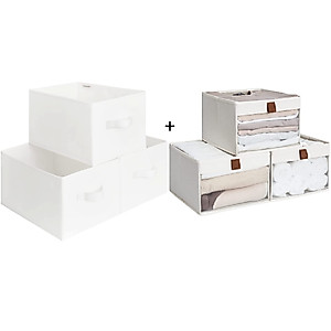 StorageWorks Storage Bins for Organizing, Decorative Storage Baskets for Shelves