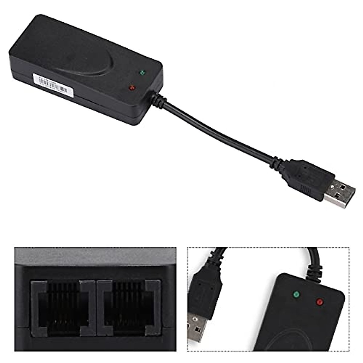 Fax Modem， Dual Port USB2.0 56K External Modem Driver， Plug and Play USB Modem， Standard and Expanded at Command Set Compatibility