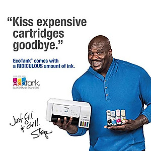 Epson EcoTank ET-2720 Wireless Color All-in-One Supertank Printer with Scanner and Copier - White