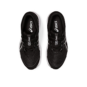 ASICS Kid's CONTEND 8 Grade School Running Shoes, 7, BLACK/WHITE