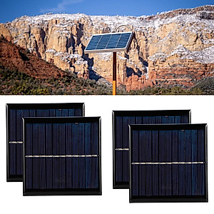 4pcs 1W 5.5V Polycrystalline Solar Panel, High Efficiency Module Off Grid PV Power for Battery Charging, Boat, Caravan, RV 95 x 95mm