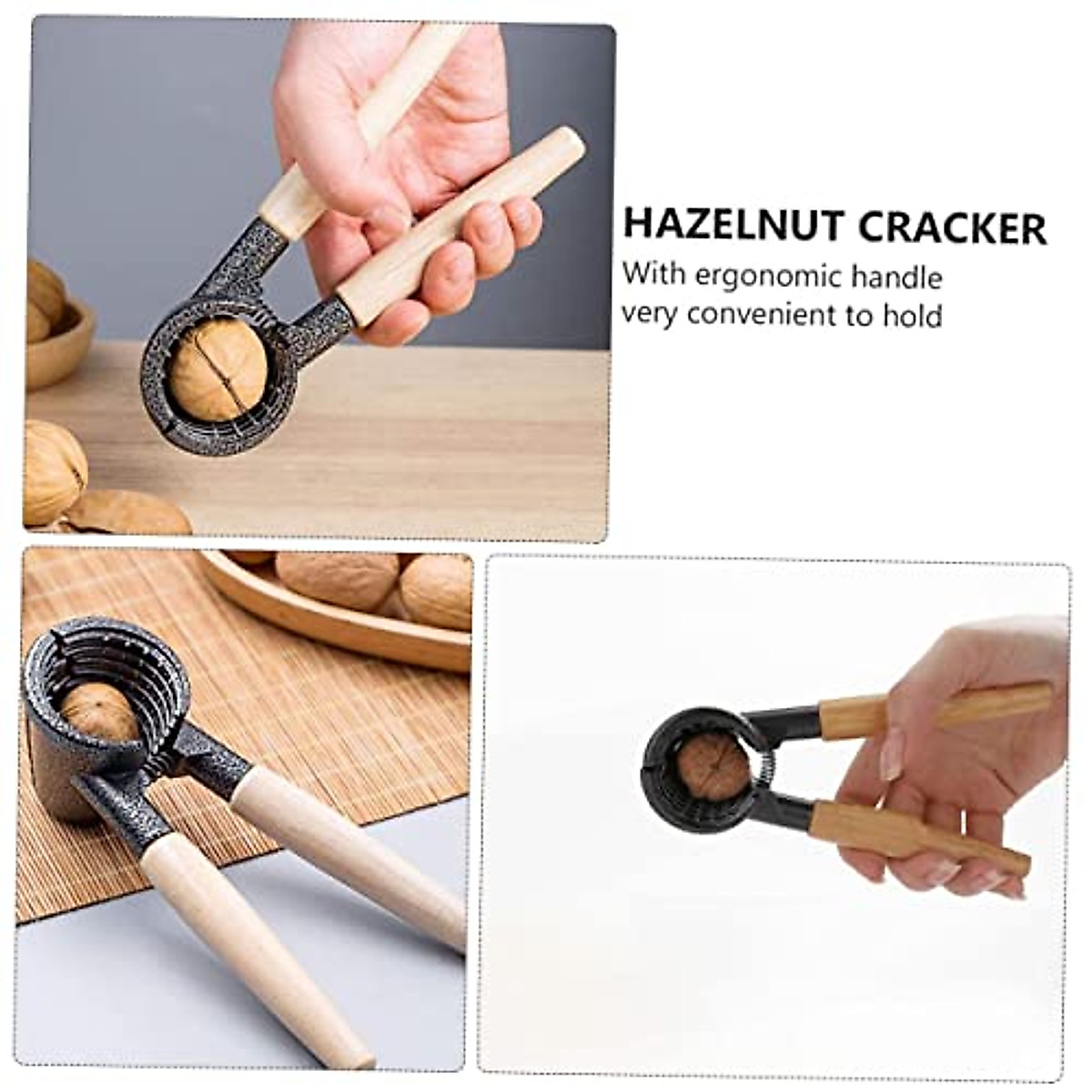 Black Walnut 1pc Nutcracker Wine Opener Electric Crab Tools Electric Tool Chestnut Opener Peanut Crackers Tool Lobster Aluminum Alloy Chestnut Walnut Shell Opener Hazelnut Heavy