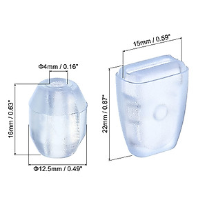 PATIKIL Kitchen Sink Rack Feet, 1Set/20Pcs Plastic Sink Protector Feet with 20Pcs 4mm ID x 12.5mm OD Bumper Cover for Sink Rack Grid, Clear