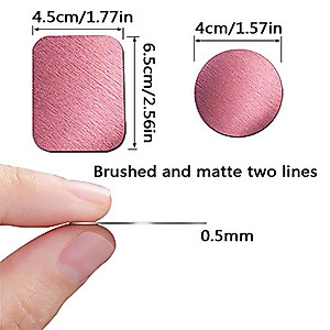 ACKLLR 16 Pieces Phone Car Mount Metal Plate with Adhesive for Magnetic Cradle-Less Mount,Cell Phone, GPS and Tablet Holder, 8 Rectangular and 8 Round, Black, Silver, Gold, Rose Gold