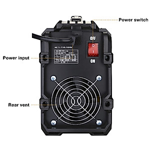 DEKOPRO 110/220V MMA Welder,160A ARC Welder Machine IGBT Digital Display LCD Hot Start Welder with Electrode Holder,Work Clamp, Input Power Adapter Cable and Brush