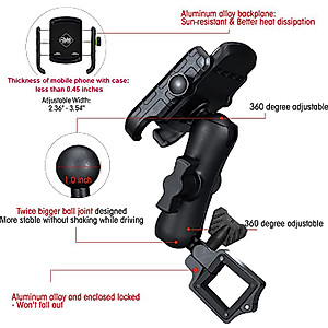 Roykaw Golf Cart Phone Mount Holder Compatible with iPhone/Galaxy/Google Pixel- Fit for EZGO Club Car Yamaha and Most Other Golf Cart Models,Upgrade Quick Release