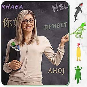 Luminous Dinosaur Bookmark Cool Shark Bookmark Animal Bookmarks for Kids Funny Boys Crocodile Bookmark 3D Cartoon Fun Bookmarks for Kids Boys Girls Men Women School Supplies, 4 Pieces