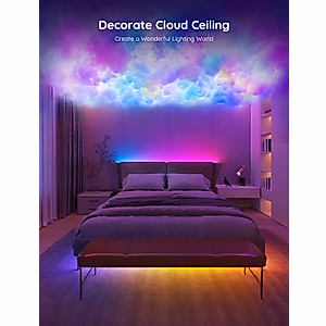 Govee 65.6ft RGBIC LED Strip Lights for Bedroom, Smart LED Strip Lights Alexa Compatible, DIY Multiple Colors on One Line, Color Changing LED Lights Music Sync, Festival Decoration, 2 Rolls of 32.8ft