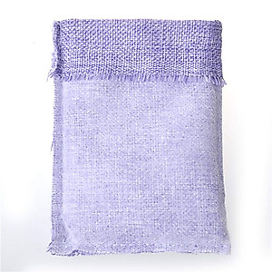 Tvoip 30Pack Burlap Bags with Drawstring Gift Bags Jewelry Pouch for Wedding Party and DIY Craft (Light Purple, 4 x 5.5 Inch)