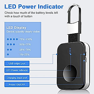Portable Wireless Charger for Apple Watch 8/7/6/5/4/3/2/1/SE, 1000mAh Magnetic Keychain Power Bank Watch Charger Travel with 4 LED Indicators Compatible for All Apple iWatch Series