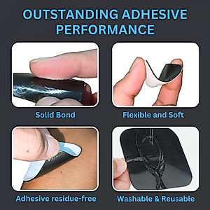 Santamedical TENS Unit Replacement Pads 2x2 40 Pcs Premium Reusable Electrode Pads - Self Adhesive Electro Therapy Patches for Electrical Stimulation - Non Irritating Stim Pads Design