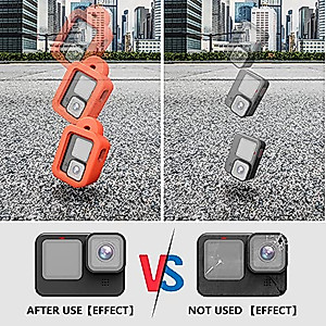 NUOBAKE Mouth Mount + Floaty Case + Floating Hand Grip for GoPro Hero 11 10 9 Black, Floating Case with Long Screw and Adhesive Anchors for Snorkeling, Surfing, Wakeboarding, GoPro Hero Accessories