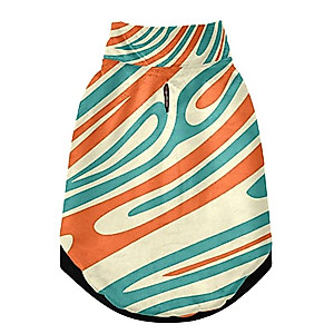 Kigai Psychedelic Orange Swirl Dog Coat Fleece Warm Windproof Pet Clothes for Snow Cold Weather, Soft Cozy Breathable Dog Winter Jacket for Small Medium Large Dogs with Leash Hole Pet Coat(XXS - XL)