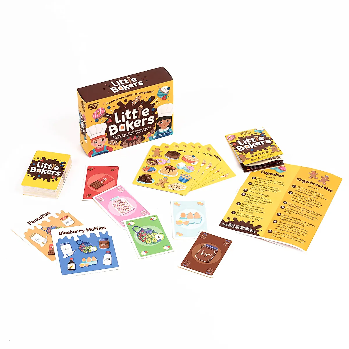 Professor Puzzle: Little Bakers - Ingredients & Recipe Card Game, Fun & Fast Paced, Set Collection, Ideal Starter Game, Kids Ages 4+, 2-5 Players