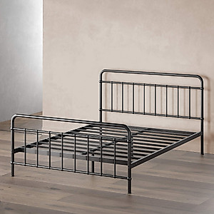 ZINUS Florence Full Panel Metal Platform Bed Frame / Mattress Foundation / No Box Spring Needed / Easy Assembly, Black, Twin