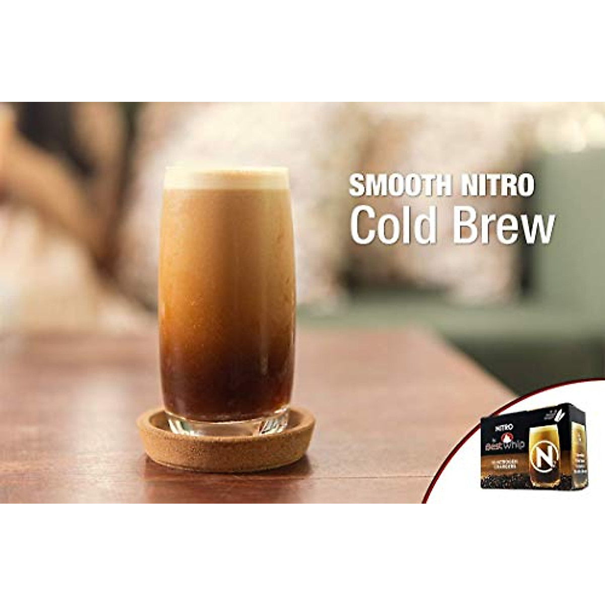 Nitrogen Chargers – N2 Cartridges NITRO by Best Whip Cartridges – Coffee Cold Brew Nitro – Non-threaded Nitrogen Chargers – 2 gram Chargers