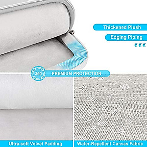 Lacdo 360° Protective Laptop Shoulder Bag Sleeve Case for 13 Inch New MacBook Air M2/M1 2022-2010 | 13 Inch New MacBook Pro M2/M1 2022-2012 | Surface Book 3 2 | 13" HP Acer ASUS Lenovo Computer, Gray