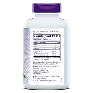 Natrol, Omega-3 Fish Oil Softgels, Heart Health Dietary Supplement, 1000 mg, 150 Count