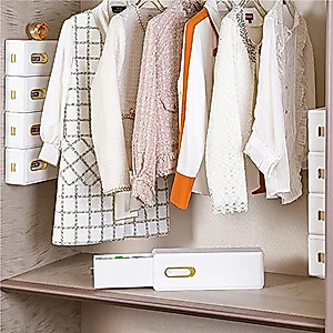 QQXX Underwear Sock Organizer, Wall Mount Drawer Storage Box, Punch-Free Multifunctional Closet Underwear Organizers for Home Bedroom(4pcs, White)