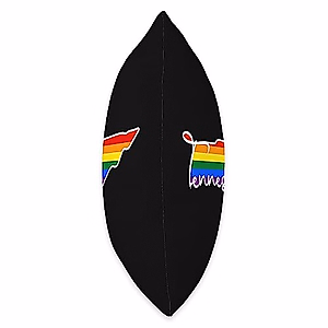 Tennessee Map USA State Rainbow Pride Flag Map USA State Tennessee Rainbow Flag Pride Month Throw Pillow, 16x16, Multicolor