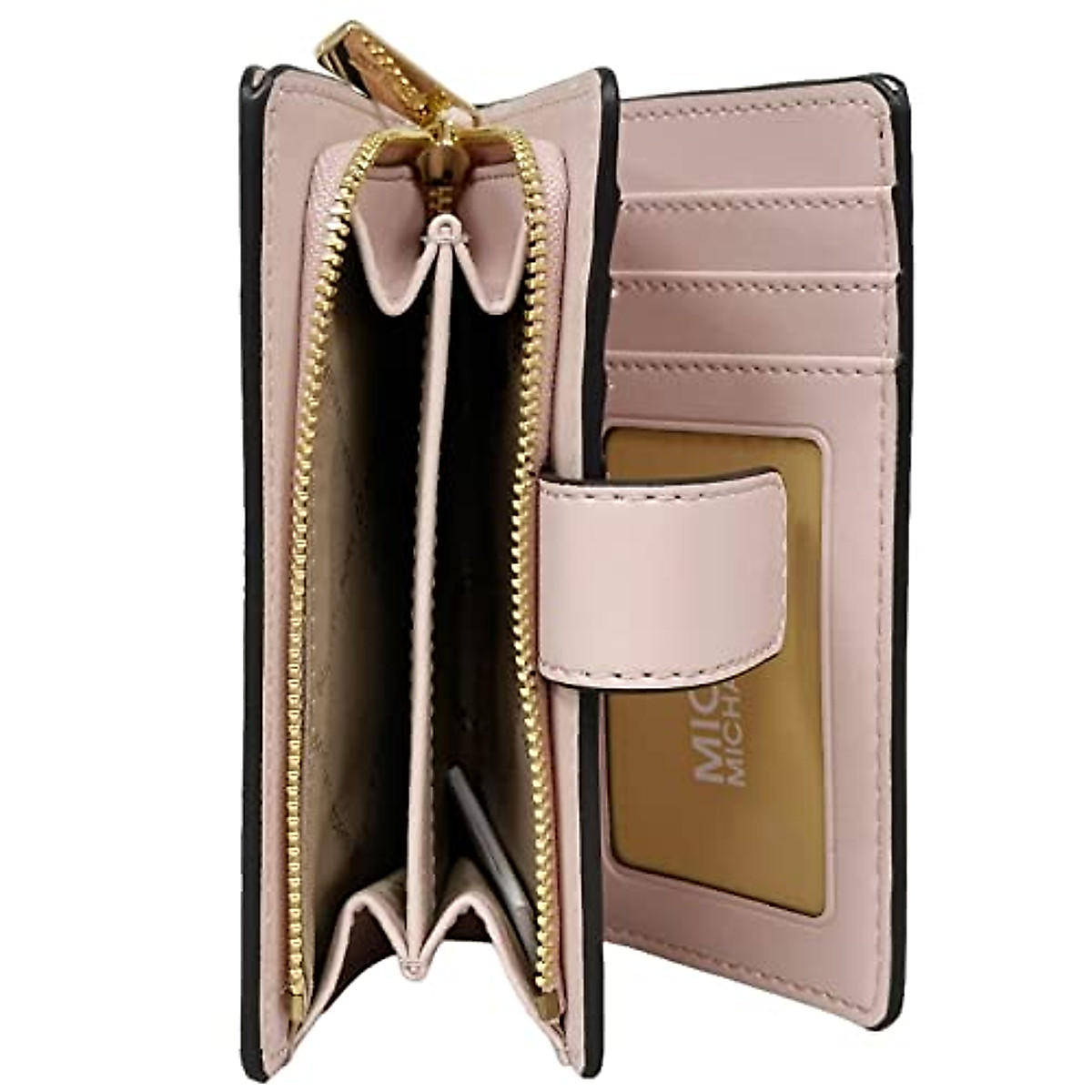 Michael Kors Jet Set Medium Compact Bifold Wallet Light Powder Blush Pink Miami