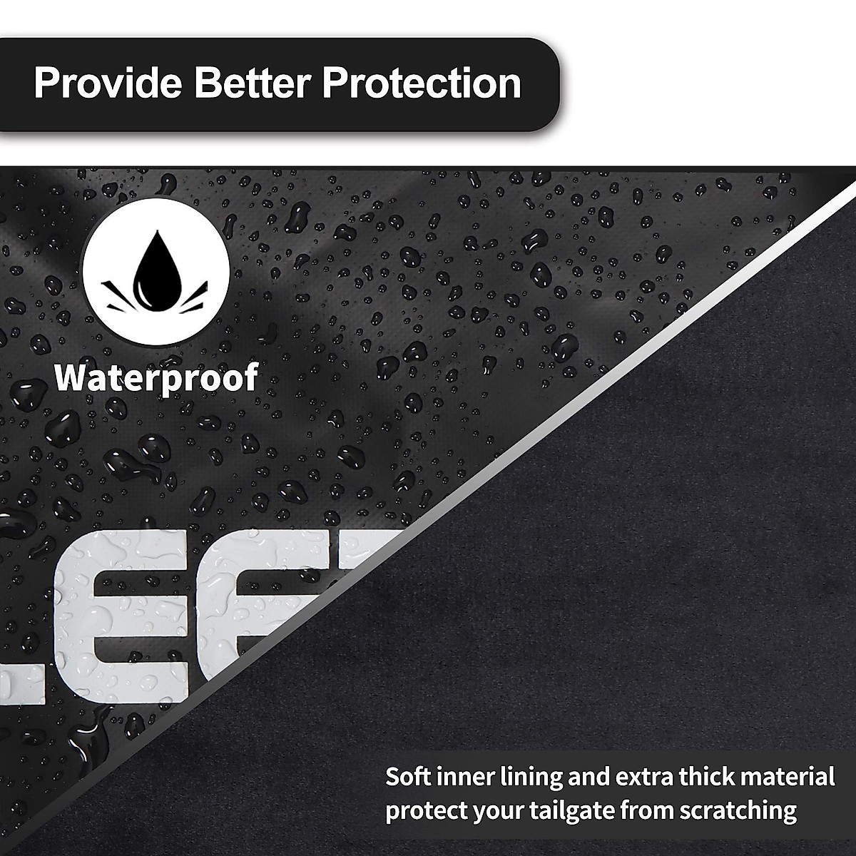 LEETPIC Tailgate Bike Pads for Pickup Truck Tailgate with Secure Bike Frame Straps, Tailgate Protection Pad for Bike and Truck (Classic)