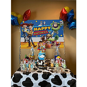 Cartoon Story Backdrop for Kids Birthday Party Cake Table Backdrop Cartoon Story Theme Party Decoration Backdrop Studio Booth Props Backdrop 5X3FT