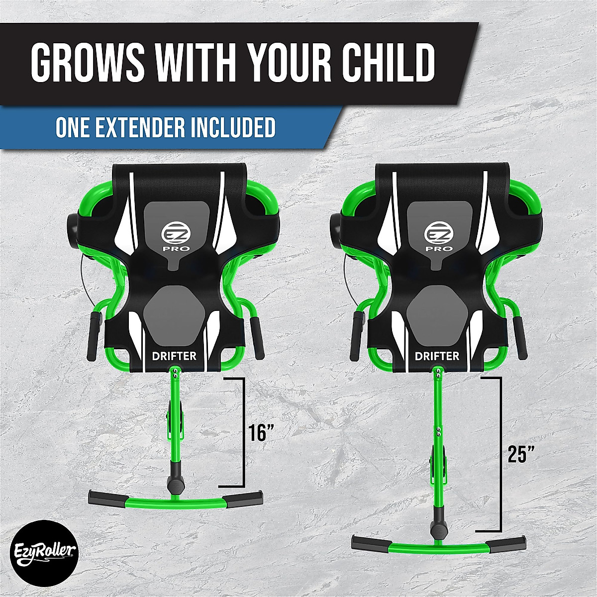 EzyRoller New Drifter Pro-X Ride on Toy for Kids or Adults, Ages 10 and Older Up to 200 lbs.- Green