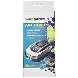 Danner Manufacturing, Inc. Supreme Oxy-Flow Low Volume Aquarium Air Pumps, AP-4 Aquarium Air Pump, 3.5-watt, No.06404,1 Count (Pack of 1),6404