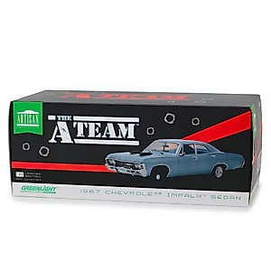 1967 Chevrolet Impala Sedan Steel Blue The A-Team (1983-1987) TV Series 1/18 Diecast Model Car by Greenlight 19047