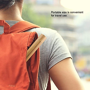 Portable Toothbrush Holder Bamboo Storage Case for Travel Camping Home Use