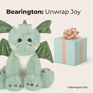 Bearington Collection Burnie Plush Dragon Stuffed Animal, 10.5 Inch