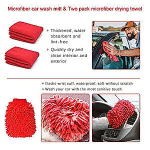 A ABIGAIL 21 Pcs Car Cleaning Tools Kit, Car Detailing Kit, Car Detailing Brushes, Car Wheel Tire Brush Set, Car Windshield Cleaning Tool, Car Care kit for Interior, Exterior, Wheels, Dashboard