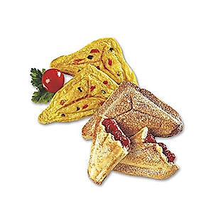 Hamilton Beach Electric Sandwich Maker Toaster with Nonstick Plates Makes Omelets and Grilled Cheese, 4 Inch, Easy to Store, Black (25430)