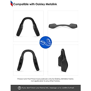 BLAZERBUCK Replacement Nose Piece Nose Pads for Oakley Metalink OX8153 Eyeglasses - Black + Black