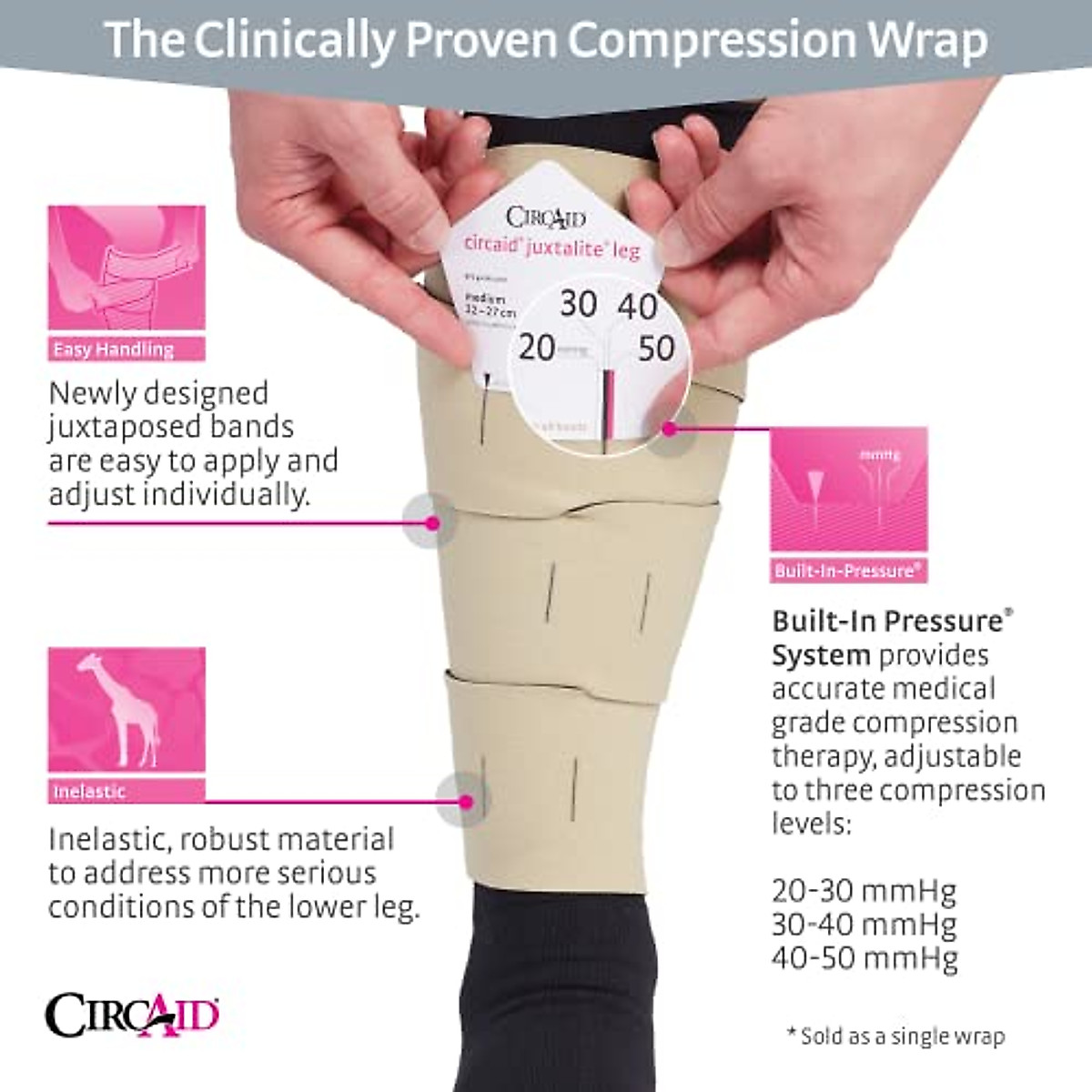 circaid Juxtalite Lower Leg System Designed for Compression and Easy Use X-Large (Full Calf)/Long