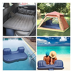 Car Air Mattress, Portable Inflatable Air Mattress Bed with Compact Twin Pillows for Travel, Camping, Vacation, Sleeping, Suitable for SUVs, RVs, Trucks, Minivans etc