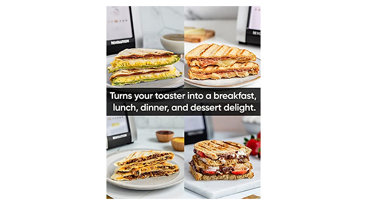 Revolution Panini Press for Toasters - Crispy & Melted Sandwiches