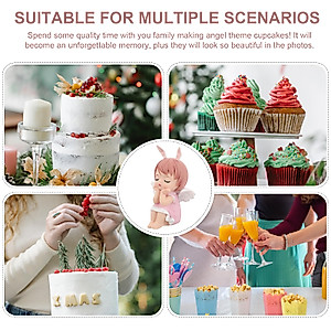KESYOO Baby Doll Birthday Cupcake Topper Angels Figurine Doll Figures Miniature Resin Statue Ornament Car Ornaments Anniversary Bride Shower Party Decorations Birthday Wedding