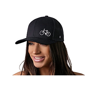 HAKA Bicycle Embroidered Trucker Hat, Bike Hat Outdoor Hat for Men & Women, Adjustable Baseball Cap, Mesh Snapback, Golf Hat Black