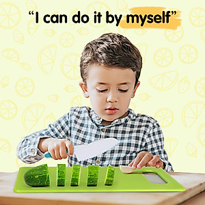 28PCS Toddler Knife Set - Kids Knifes for Real Cooking, Montessori Kids Kitchen Knife Set with Cutting Board Crinkle Cutters Kid Safe Knives, Toddlers Kitchen Tools for Age 2-10 Year Old Girl Boy