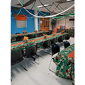 Oojami Pack of 6 Camouflage Plastic Tablecover Camo Tablecloth - 54" x 108"