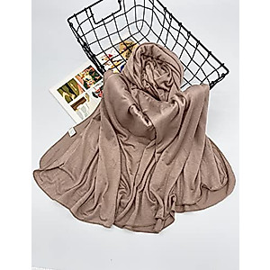 Hybeeh Hijab Scarfs for Women Premium Jersey Hijab Hijab for Women Muslim Cotton Hijab (Sand)